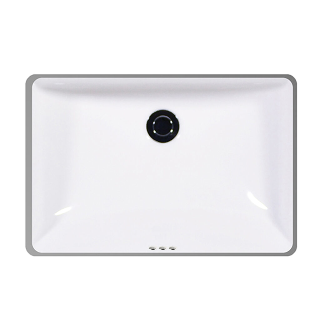 MUSE Undermount Lavatory, 20″Three Hole Overflow – ICERA